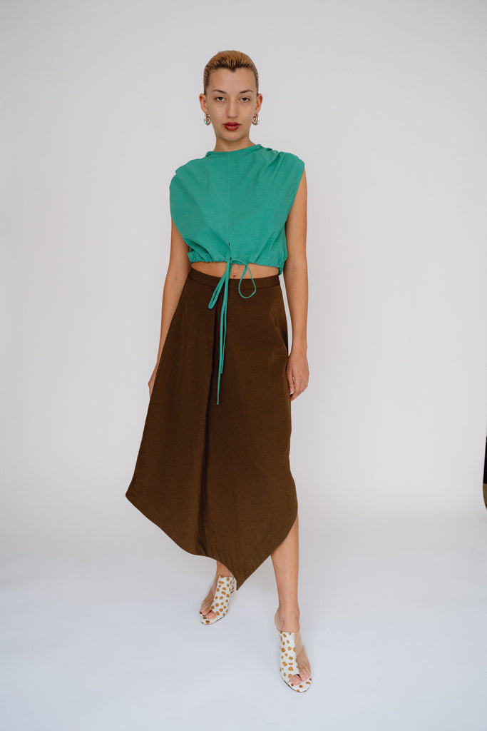 NOMIA, A Line Asymmetric Skirt, Sienna – Mr. Larkin