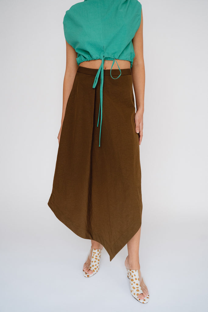NOMIA, A Line Asymmetric Skirt, Sienna – Mr. Larkin