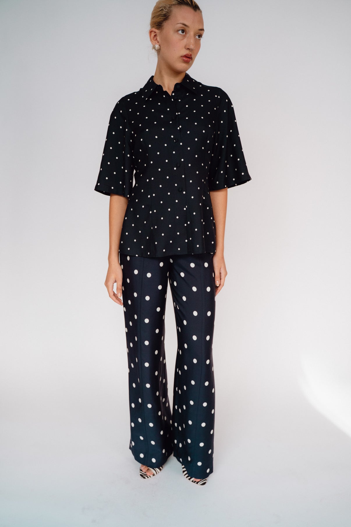 MR. LARKIN, Charlie Pants, Ink/Ivory Big Dot – Mr. Larkin