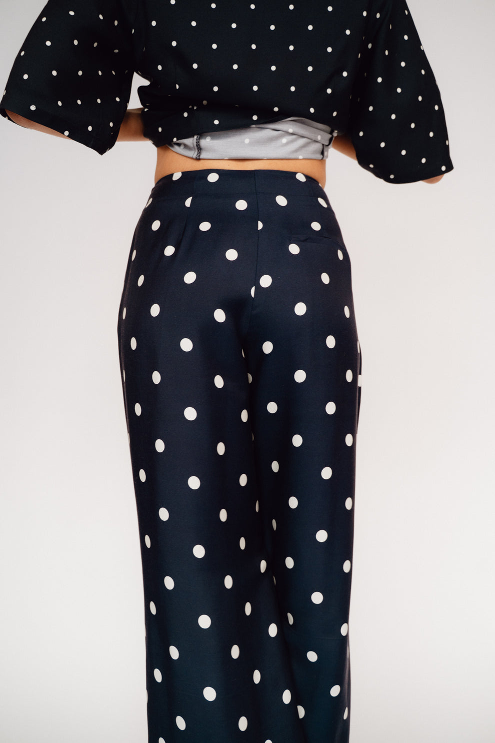 MR. LARKIN, Charlie Pants, Ink/Ivory Big Dot – Mr. Larkin